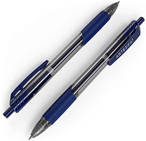 ARTEZA Gel Pens, Pack of 50 Blue Roller Ball Pens, Quick-Drying Ink, 0.7mm Medium Point, Office Supplies for Writing, Taking Notes, and Sketching