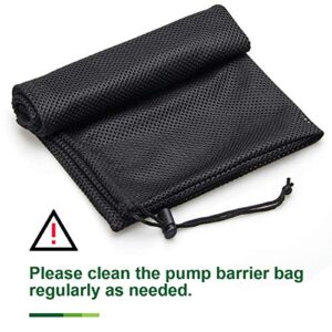 Coolrunner Pump Barrier Bag, 17.3"x 17.3" Pond Pump Filter Bag, Black Media Bag Large Pump Mesh Bag for Pond Biological Filters