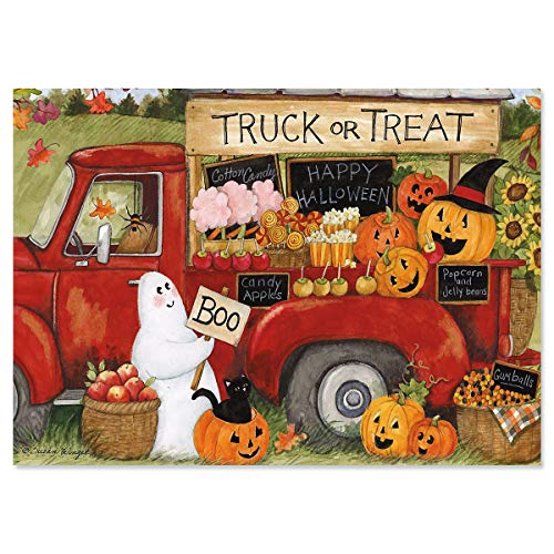 Current Truck or Treat Halloween Greeting Cards Set - Set of 8 Large 5 x 7-Inch Cards, Themed Holiday Card Variety Value Pack © Susan Winget, Envelopes Included