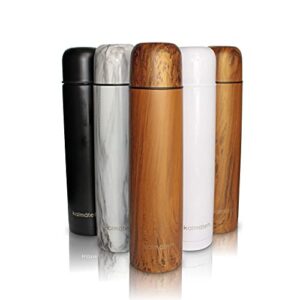 kalmateh modern & elegant yerba mate thermos- double walled, stainless steel (wood, 1000ml)