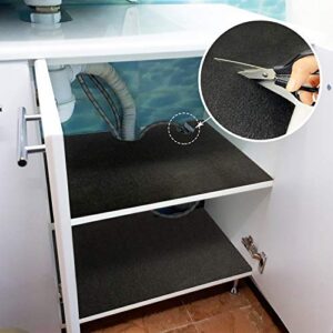 itsoft under the sink mat, premium shelf liner, cabinet liner, waterproof layer, reusable, washable 24 x 59 inches