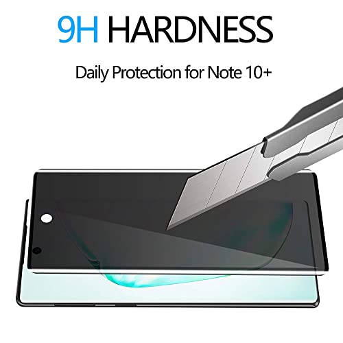 [2 Pack] LYWHL for Samsung Note 10 Plus Privacy Screen Protector, Anti-Spy Tempered Glass Screen Protector for Note 10 Plus, 9H Hardness Film Anti-Scratch Case Friendly [Don’t Support Fingerprint Unlock]