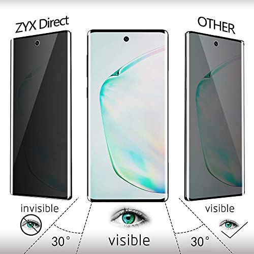 [2 Pack] LYWHL for Samsung Note 10 Plus Privacy Screen Protector, Anti-Spy Tempered Glass Screen Protector for Note 10 Plus, 9H Hardness Film Anti-Scratch Case Friendly [Don’t Support Fingerprint Unlock]