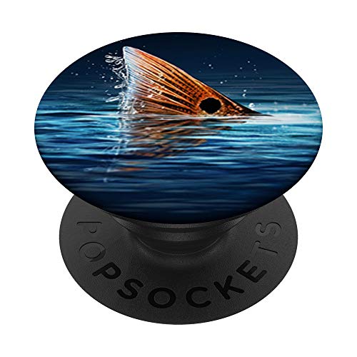 Tailing Redfish Fishing water sea live-Red Drum fish Gift PopSockets PopGrip: Swappable Grip for Phones & Tablets