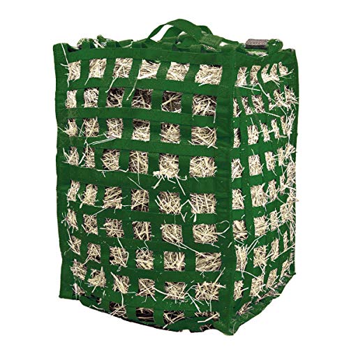 Derby Originals Natural Grazer Patented Four Sided Slow Feed Horse Hay Bale Bag with Exclusive Super Tough Bottom, Hunter Green (71-7133-HGR)