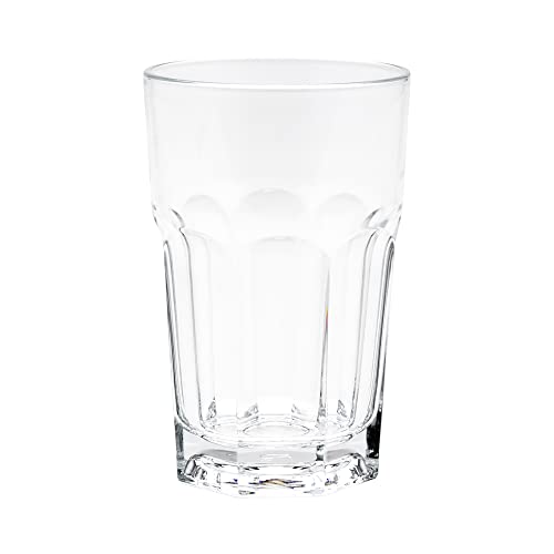 Otto 10 Ounce Highball Glasses, Set Of 6 Paneled Tall Drinking Glasses - Fine-Blown, Tempered, Dishwasher-Safe, Clear Glass Highball Tumblers, Chip-Resistant, For Water, Juices, Or Cocktails