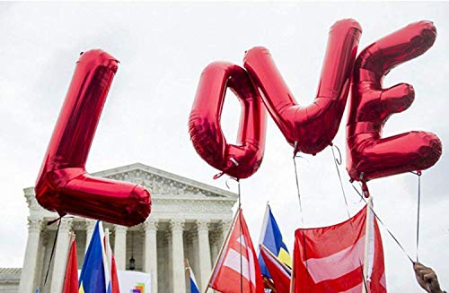 40 Inch Big Red Letter Balloons Foil Mylar Wedding Bachelorette Wedding Birthday Bridal Shower Anniversary Celebration Graduation Party Decoration Alphabet E A-Z