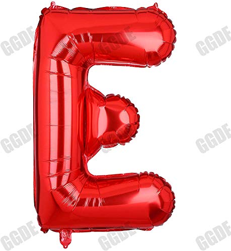 40 Inch Big Red Letter Balloons Foil Mylar Wedding Bachelorette Wedding Birthday Bridal Shower Anniversary Celebration Graduation Party Decoration Alphabet E A-Z