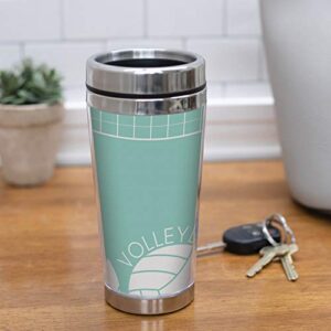 Volleyball Stainless Steel 16 oz Travel Mug with Lid