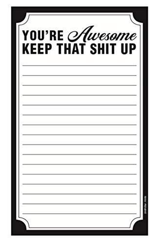 Magnetic Notepad for Refrigerator- Grocery List, Shopping List, To Do List, Honey Do List, Memo Pad for Home or Office, Funny and Motivational Gift Idea, 7.5 x 4.25 Inches (50 Sheets)