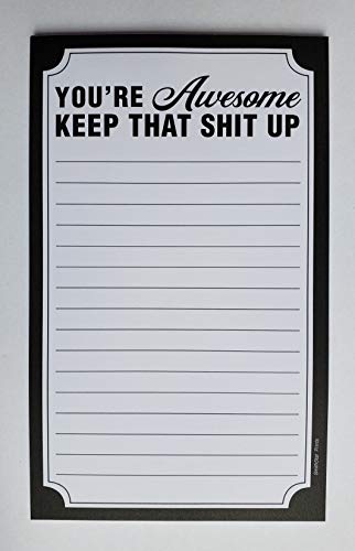 Magnetic Notepad for Refrigerator- Grocery List, Shopping List, To Do List, Honey Do List, Memo Pad for Home or Office, Funny and Motivational Gift Idea, 7.5 x 4.25 Inches (50 Sheets)