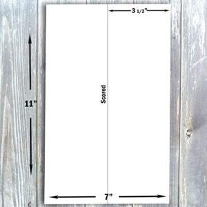 Hamilco Blank Tent Name Place Table Cards 3 1/2" x 11" Folded Card Stock - White Cardstock Paper 80lb Cover - 100 Pack