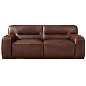 sunset trading milan love seat, deep, brown