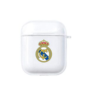 mirage cases soccer team club protective thin transparent case compatible with airpods 1 & 2 charging case (26)