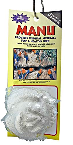 Manu 3244 Small Rose White Natural Mineral Clay Block for Birds