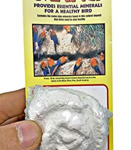 Manu 3244 Small Rose White Natural Mineral Clay Block for Birds