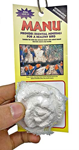 Manu 3244 Small Rose White Natural Mineral Clay Block for Birds