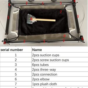 Cat Bed, Hammock Window Seat and Window Perch with Screw Suction Cups and Free Free Blanket for Large cat (One Layer-Sling)