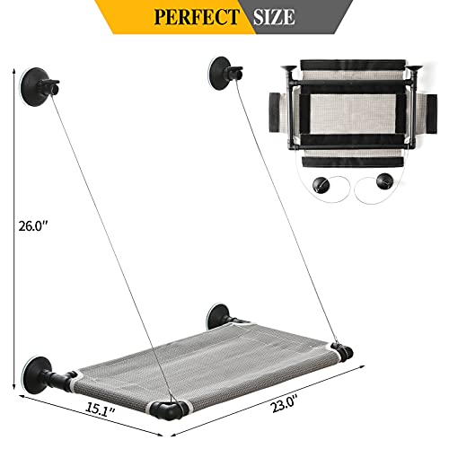 Cat Bed, Hammock Window Seat and Window Perch with Screw Suction Cups and Free Free Blanket for Large cat (One Layer-Sling)