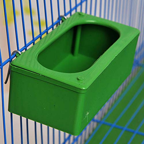 DOITOOL 10Pcs Hanging Food Feeder Bird Water Drinking Dish Cage Hanging Food Dispenser Water Food Feeding Tool for Parrot Pigeon