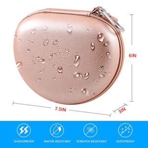 Extra Large Headphone Case Compatible with Beats Solo3/ Solo2/ for Beats Studio3/ for Picun P26/ for Elecder i39/ for Mpow and More Foldable Bluetooth Wireless Headset - Rose Gold