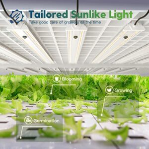 FREELICHT 1 Pack 4ft LED Grow Light, 60W (350W Equivalent), Sunlike Full Spectrum Integrated Plant Light for Hydroponic Indoor Plant Seedling Veg and Flower, Plug in with On/Off Switch