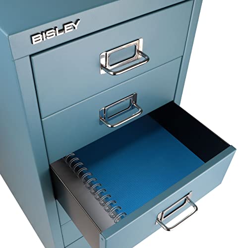 Bisley 6 Drawer Steel Under-Desk Multidrawer Storage Cabinet, Steel Blue (MD6-SB)