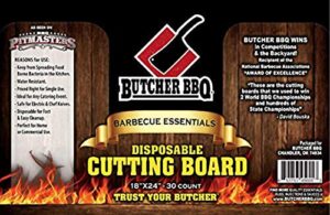 disposable cutting boards | 30 count box | home or commercial cutting board use | home safe for electric knife or chef knife | this extra large cutting board is great to use as a brisket cutting board