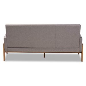 Baxton Studio Sofas, One Size, Light Grey/Walnut