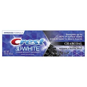 crest 3d white, charcoal whitening toothpaste, 3.0 oz