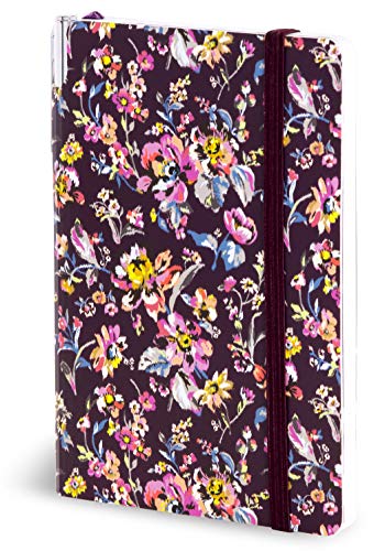 Vera Bradley Small Pocket Journal with Lined Pages and Black Ink Pen, Indiana Rose