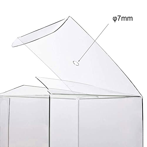 30 PCS Clear Candy Apple Box With Hole | 4" x 4" x 4" PET Gift Boxes For Caramel Apples, Ornaments | Transparent Boxes for Wedding, Party Baby Shower Favors Halloween | Food in Safe Fit Standard Apple