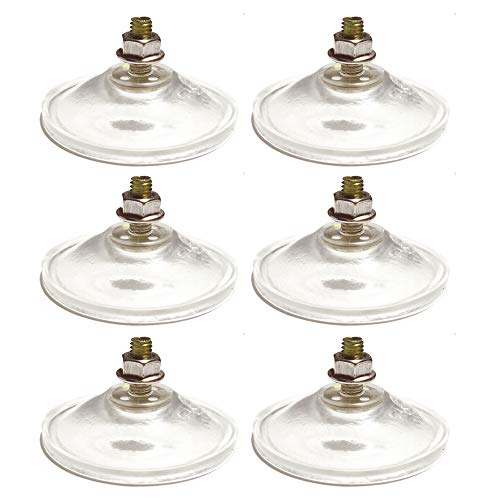 DANXQ Strong Thickened Sucker Clear PVC M6 Thread Screw Suction Cup Hook with Lock Nut for Enhanced Suction,Diameter 5.5 cm (2.16"),6 Pieces,Recommend