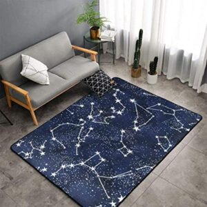 galaxy starry night stars glow in the dark midnight area rug, bedroom living room kitchen rug, doormat floor mat standing mat, children play rug carpet bathroom rug mat, throw rugs carpet yoga mat