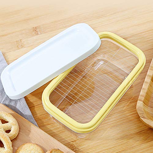 Butter Case Butter Dish Butter Box Keeper with Bamboo Lid,Butter Keeper Container Sealing With Lid Rectangle Food Storage Home