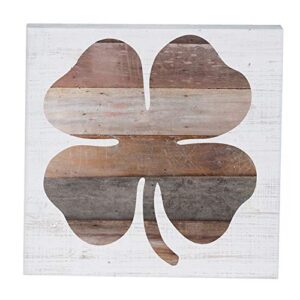 simply said, inc small talk squares 5.25" wood sign sts1272 - shamrock