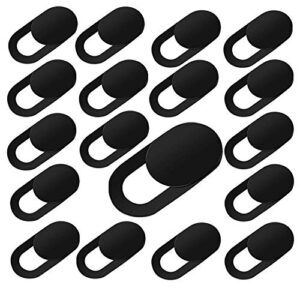 nepak 18 pack webcam cover 0.026 inch ultra thin,webcam cover slide,laptop camera cover slide for pc, macbook, imac, computer, ipad(black)