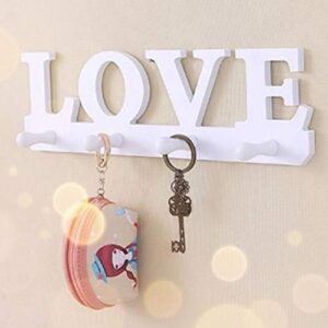 key holder for wall towel rack 4 hooks love white home decor