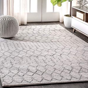 jonathan y moh101b-8 moroccan hype boho vintage diamond 8 ft. x 10 ft. area -rug, bohemian, southwestern, casual, transitional, pet friendly, non shedding, stain resistant, easy -cleaning, cream/gray