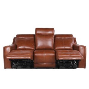 Steve Silver Natalia Recliner Coach Sofas, 82.5" L x 39" W x 42" H, Caramel Leather