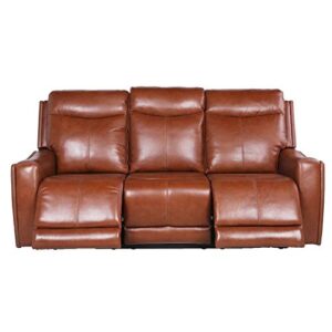 Steve Silver Natalia Recliner Coach Sofas, 82.5" L x 39" W x 42" H, Caramel Leather