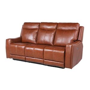 Steve Silver Natalia Recliner Coach Sofas, 82.5" L x 39" W x 42" H, Caramel Leather