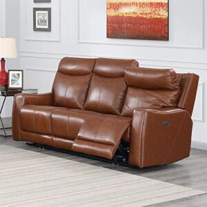 Steve Silver Natalia Recliner Coach Sofas, 82.5" L x 39" W x 42" H, Caramel Leather