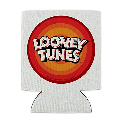 Looney Tunes Logo Can Cooler - Drink Sleeve Hugger Collapsible Insulator - Beverage Insulated Holder