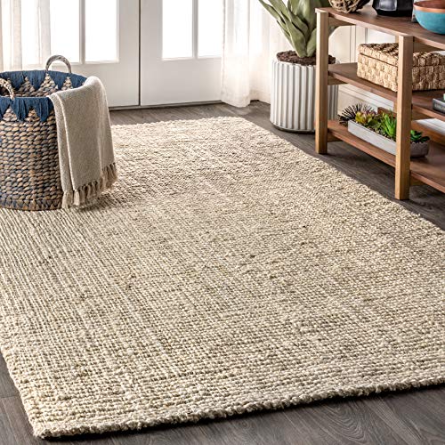 JONATHAN Y NRF102B-3 Pata Hand Woven Chunky Jute Light Ivory 3 ft. x 5 ft. Area-Rug, Farmhouse, Easy-Cleaning, for Bedroom, Kitchen, Living Room,