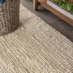 JONATHAN Y NRF102B-3 Pata Hand Woven Chunky Jute Light Ivory 3 ft. x 5 ft. Area-Rug, Farmhouse, Easy-Cleaning, for Bedroom, Kitchen, Living Room,