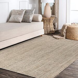 JONATHAN Y NRF102B-3 Pata Hand Woven Chunky Jute Light Ivory 3 ft. x 5 ft. Area-Rug, Farmhouse, Easy-Cleaning, for Bedroom, Kitchen, Living Room,