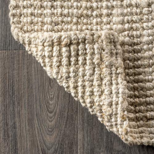 JONATHAN Y NRF102B-3 Pata Hand Woven Chunky Jute Light Ivory 3 ft. x 5 ft. Area-Rug, Farmhouse, Easy-Cleaning, for Bedroom, Kitchen, Living Room,