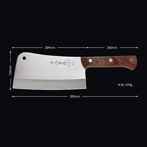 Heavy Duty Heft Cleaver SHI BA ZI ZUO Butcher Knife for Chopping Bones Sturdy Kitchen Knife