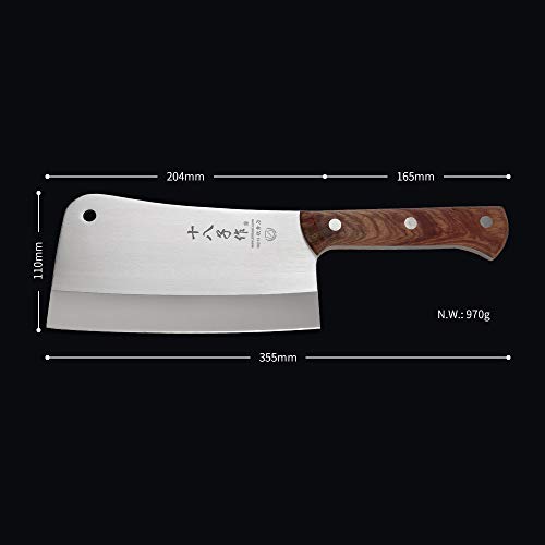 Heavy Duty Heft Cleaver SHI BA ZI ZUO Butcher Knife for Chopping Bones Sturdy Kitchen Knife